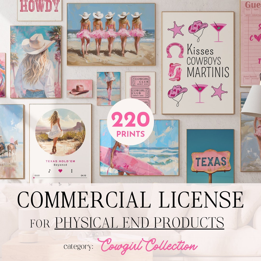 Commercial License for Set of 220 Wall Art Bundle, Poster Set License ...