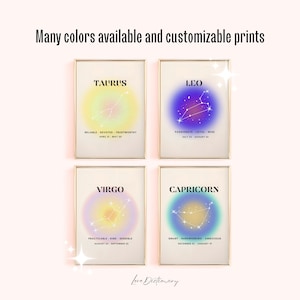 Bundle Star Sign Instant Download Print, Zodiac Art Printable ...