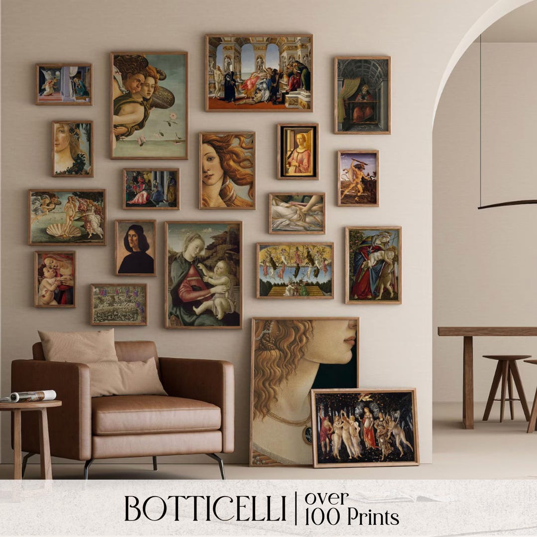 Set of 100+ Digital Prints by Botticelli, Vintage Oil Paintings ...