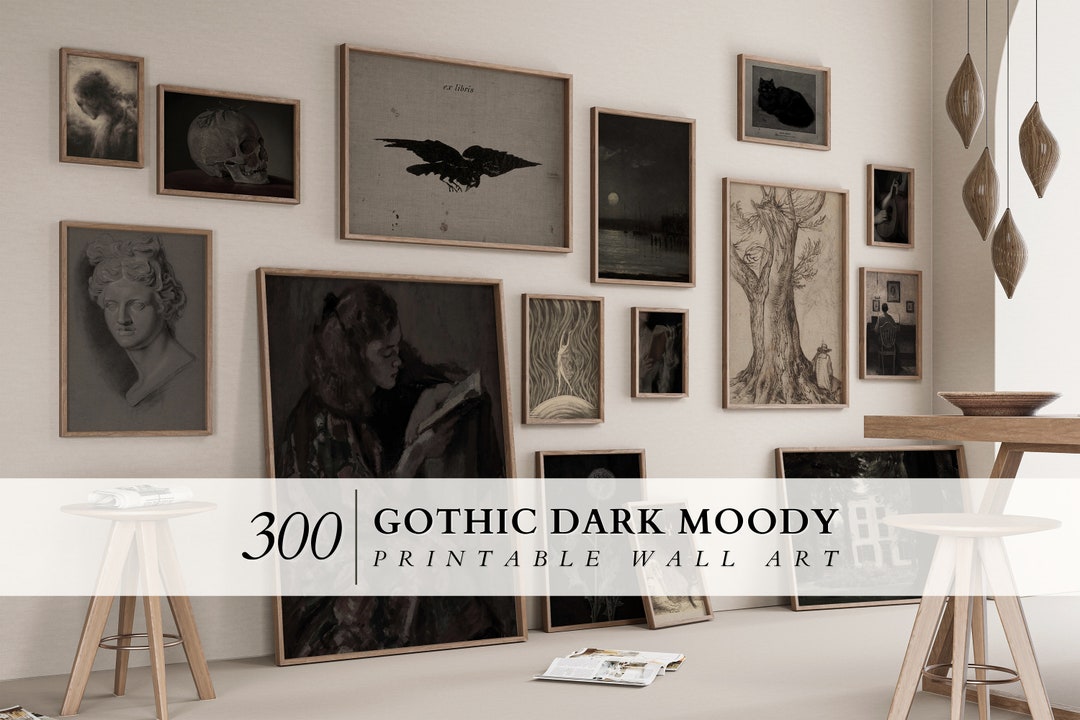 Dark Academia Decor, Mega Bundle Set of 300 Prints,moody Dark Printable ...