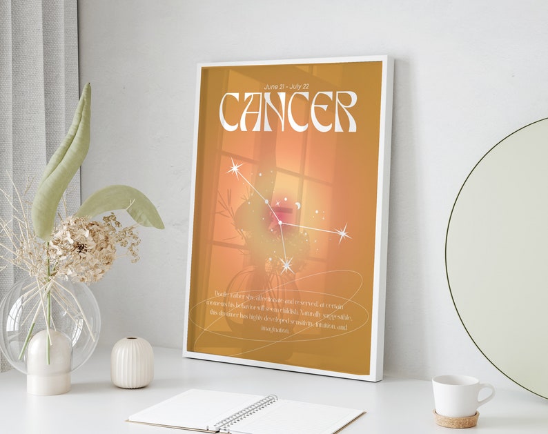 CANCER Star Sign Instant Download Print Zodiac Art Printable - Etsy