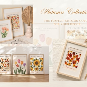 Flower Market Print Set of 400 Flower Gallery Wall Set, Trendy Floral ...