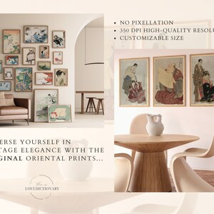Maximalist Japanese Wall Art, Eclectic Vintage Gallery Wall Set ...
