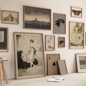 Light Academia Gallery Wall Set of +130, Cottagecore Paintings ...