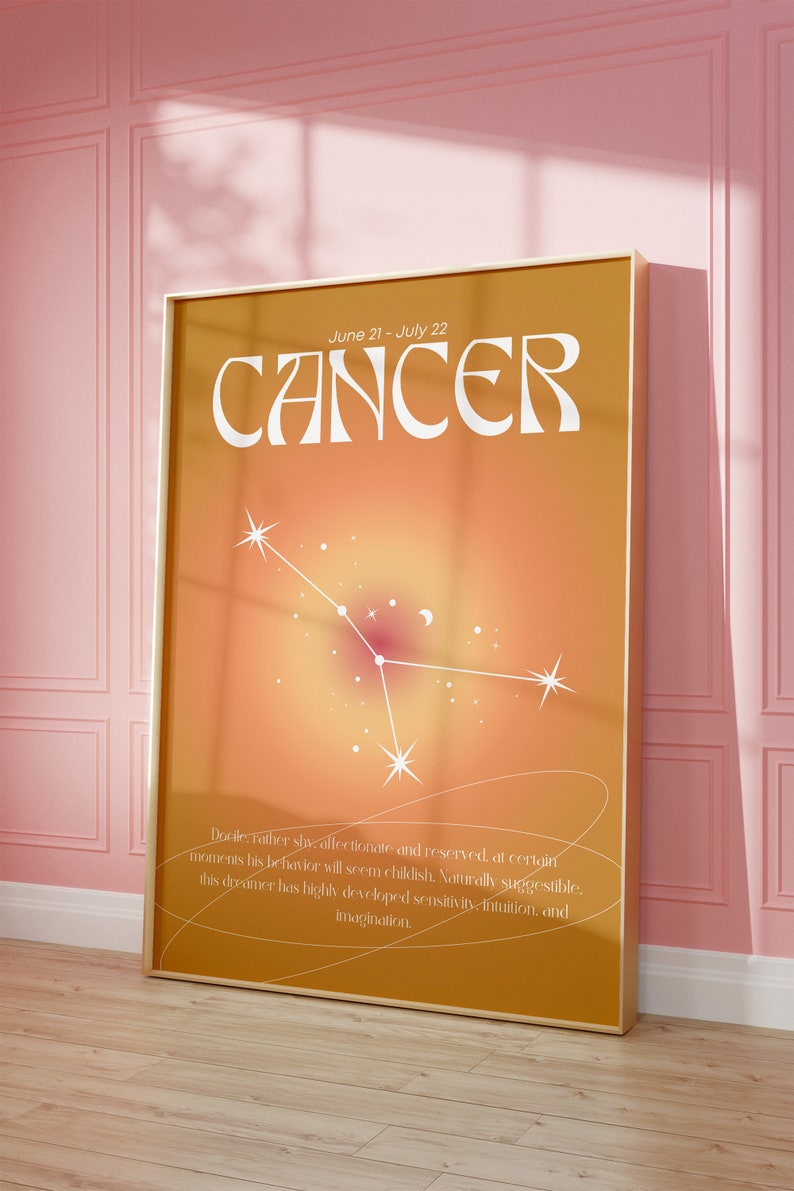 CANCER Star Sign Instant Download Print Zodiac Art Printable - Etsy