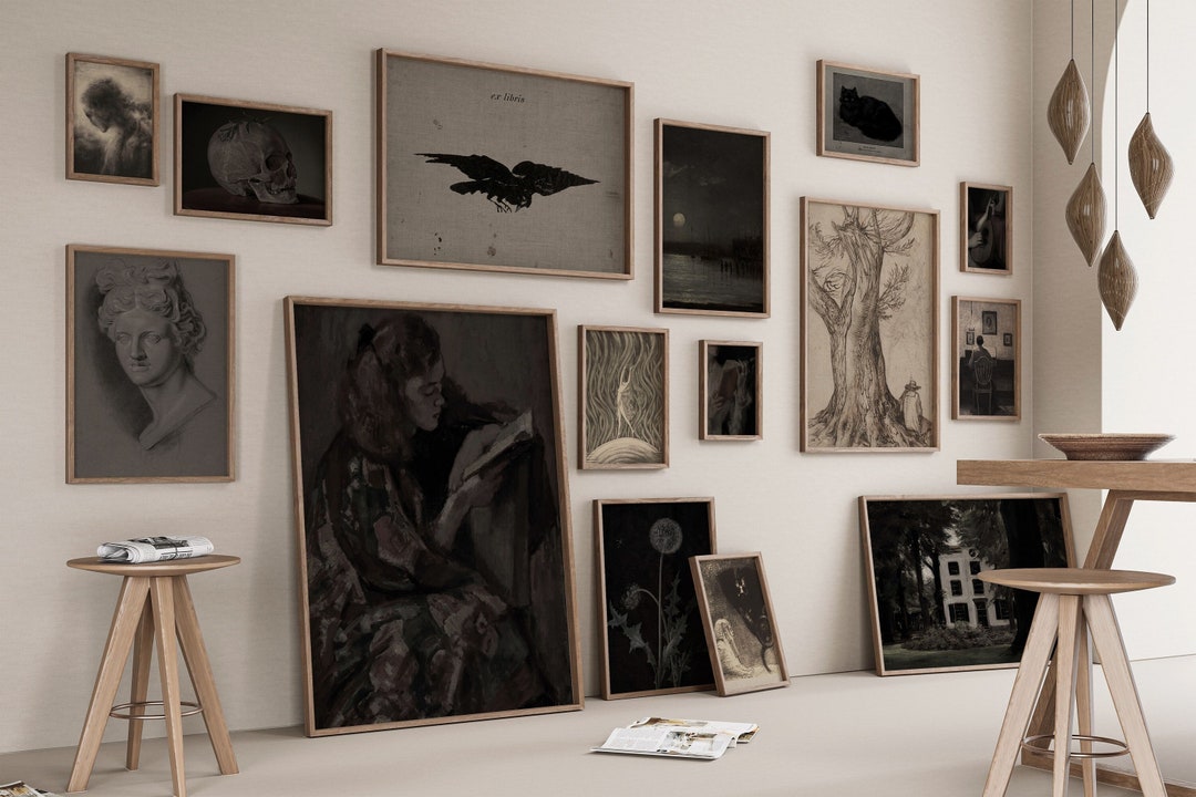 Dark Academia Decor, Mega Bundle Set of 300 Prints,moody Dark Printable ...