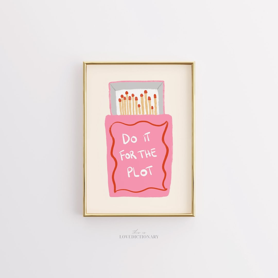 Matchbox Print, Pink Matchbox Poster, Trendy Wall Art, Preppy Print ...