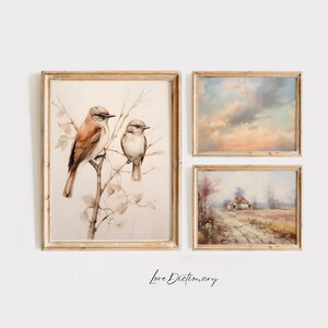 French Country Gallery Wall Print Set, Vintage Spring Prints, Landscape ...