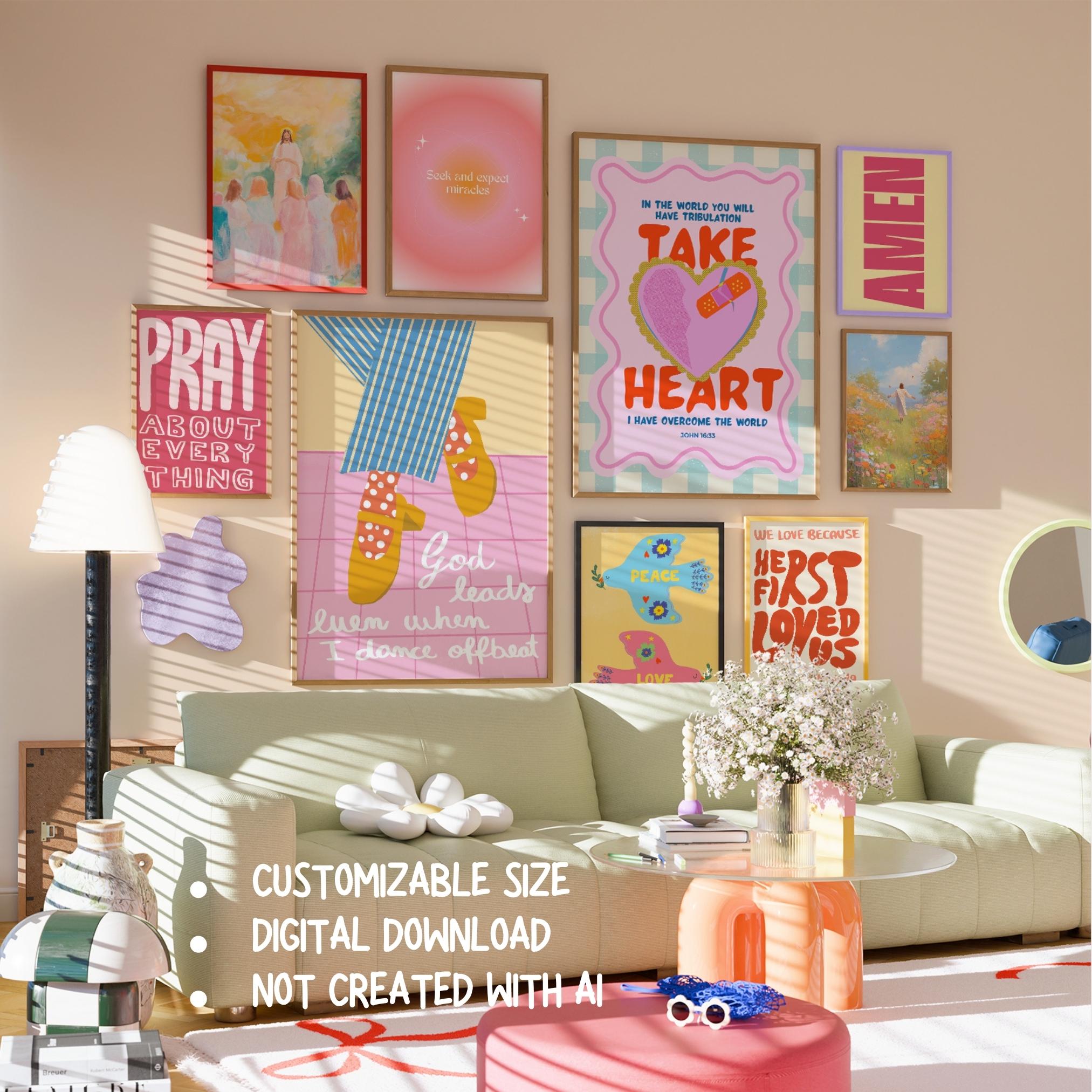 Christian Wall Art Bundle 250+ Trendy Bible Verse Prints, Colorful ...