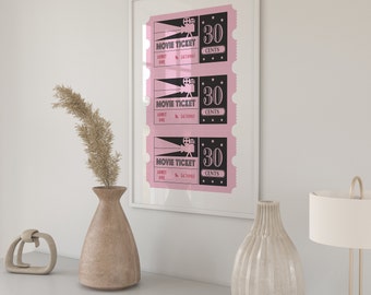 Retro Wall Art Trendy Wall Art Retro Poster Life Ticket Stub Poster Printable College Apartment ...