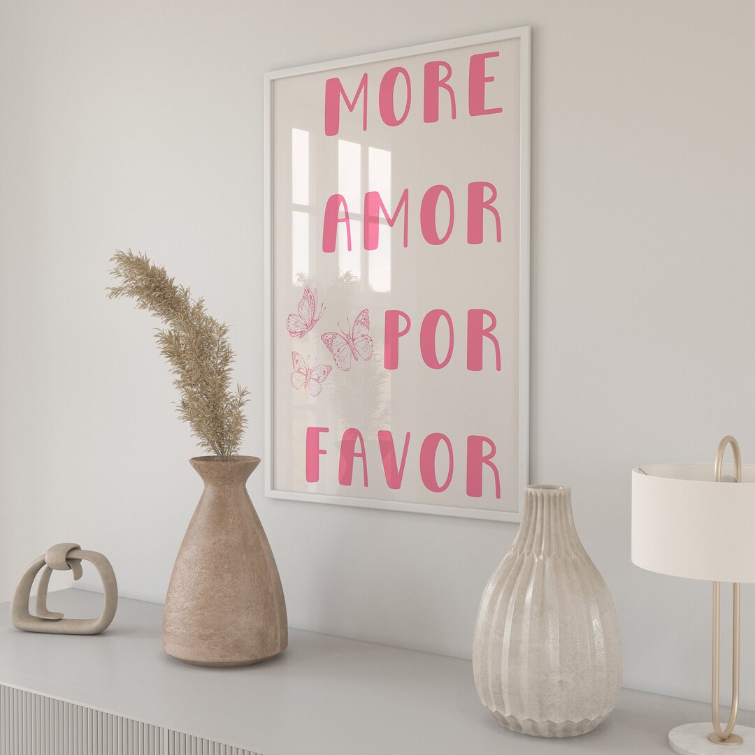 More Amor Por Favor Printable Art Wall Art, Maximalist Poster, Modern ...