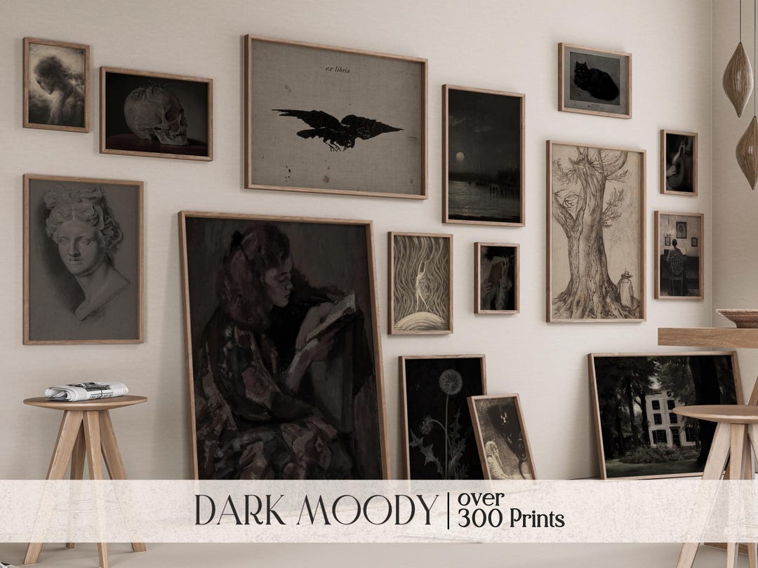 Dark Academia Decor, Mega Bundle Set of 300 Prints,moody Dark Printable ...