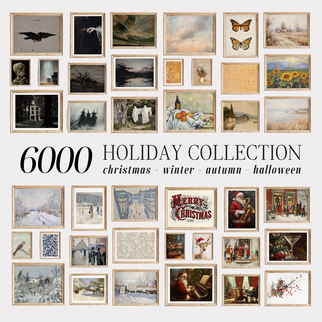 MEGA BUNDLE of Holiday Gallery Wall Art, Halloween Printable Wall Art ...