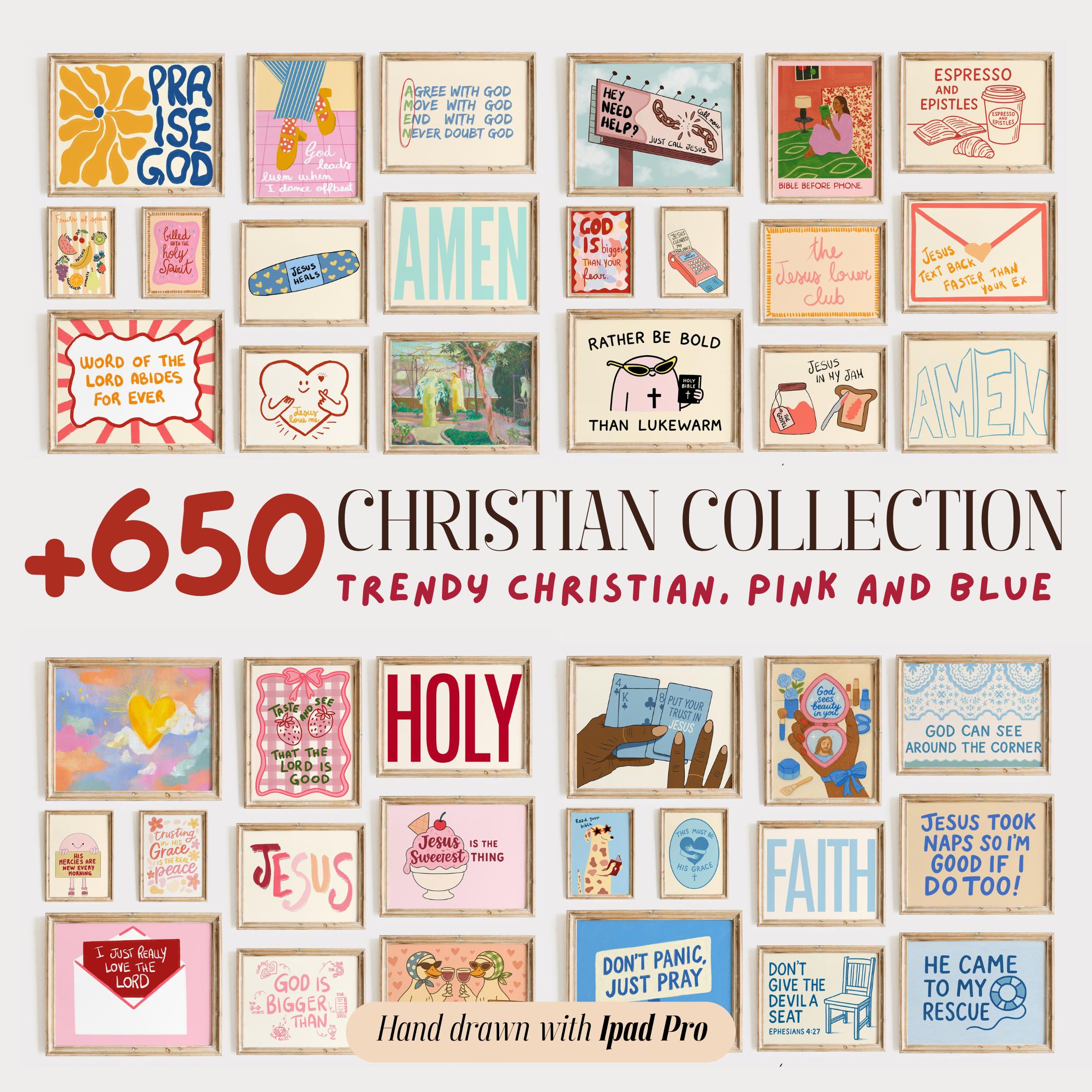 550+ Christian Wall Art Bundle, Trendy Faith Prints, Bible Verse Decor ...