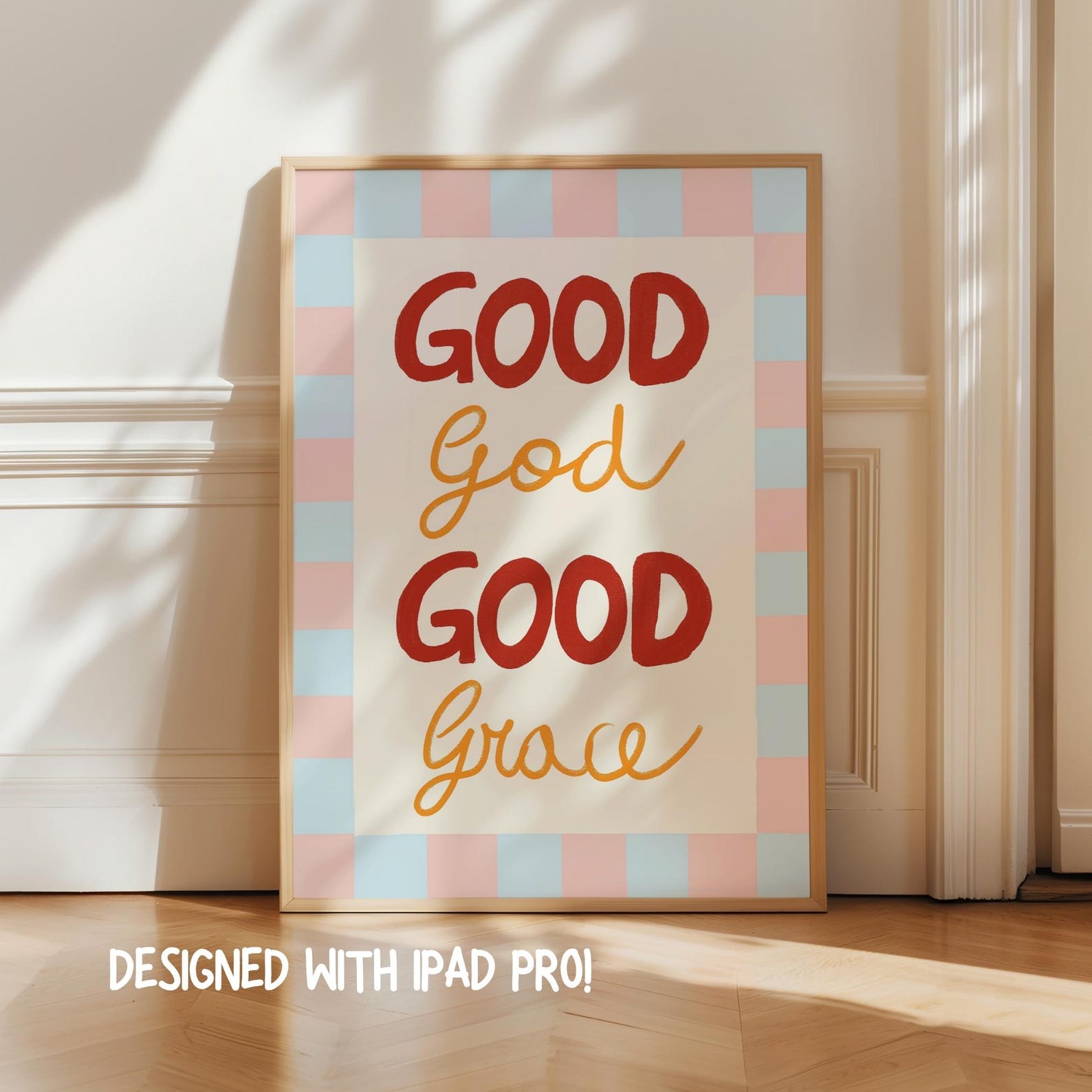 Good God Good Grace Print, Christian Wall Art, Bible Verse Poster ...