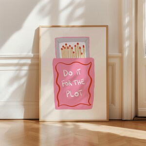 Matchbox Print, Pink Matchbox Poster, Trendy Wall Art, Preppy Print ...