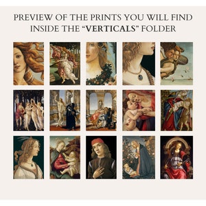 Set of 100+ Digital Prints by Botticelli, Vintage Oil Paintings ...
