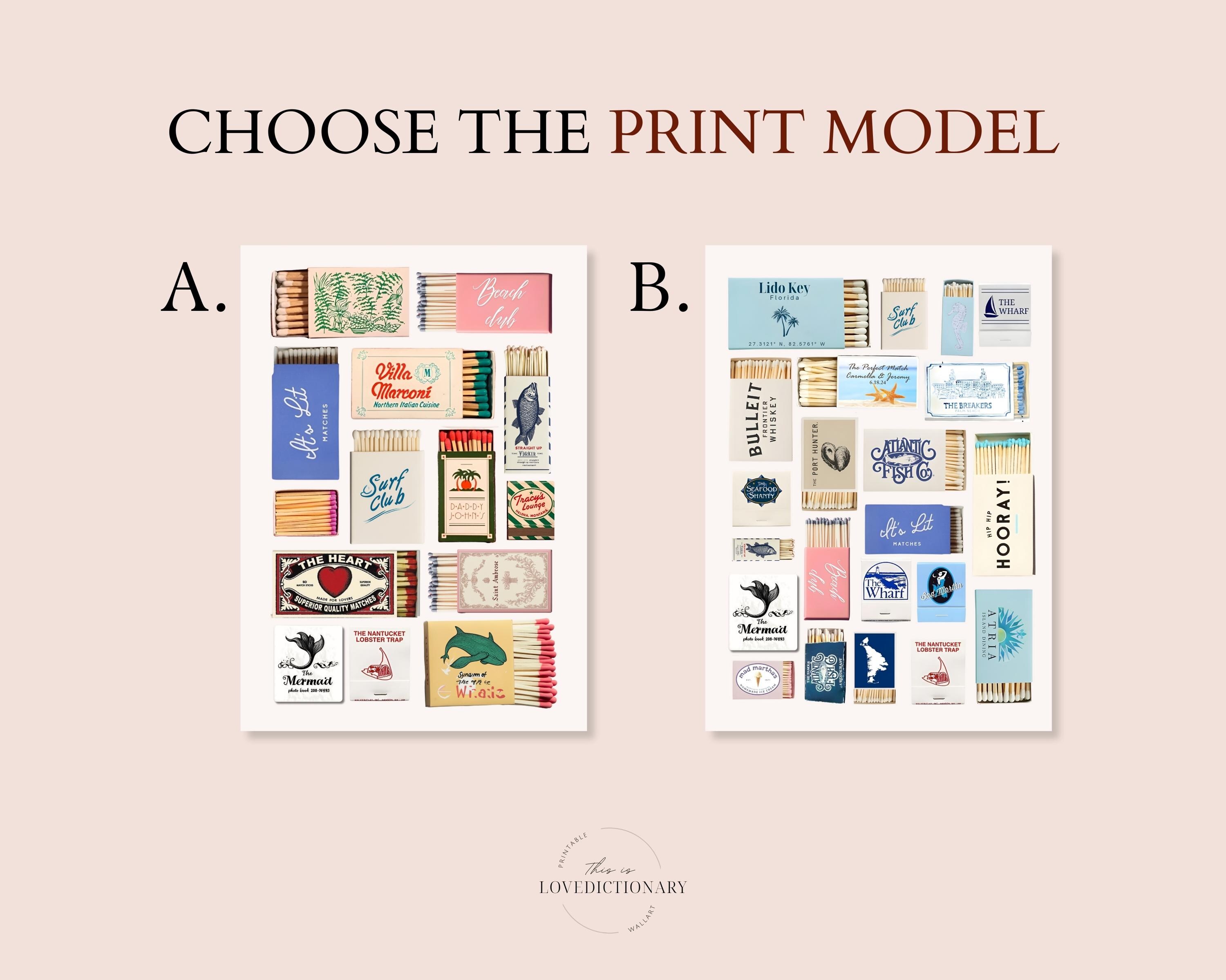 Custom Matchbox Art Print, Personalized Matchboxes Poster (digital ...