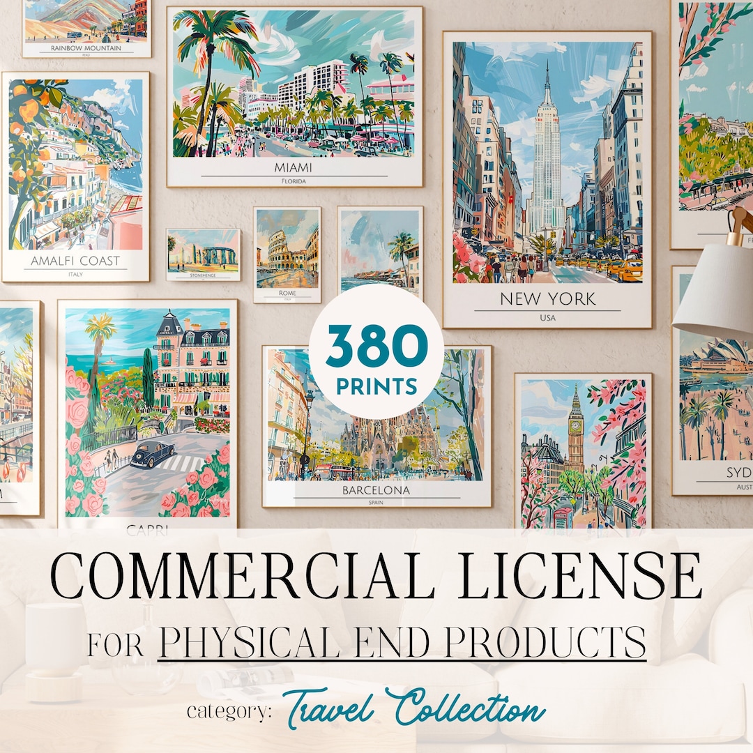 Commercial License for Set of 380 Wall Art Bundle, Poster Set License ...