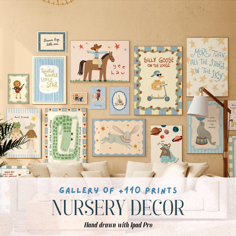 Cowboy Nursery Blue - Etsy