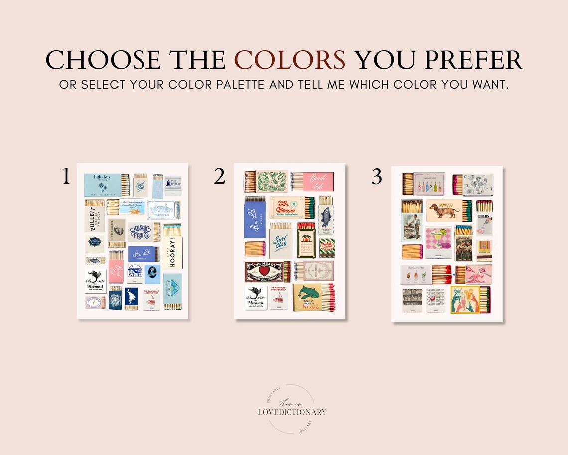 Custom Matchbox Art Print, Personalized Matchboxes Poster (digital ...