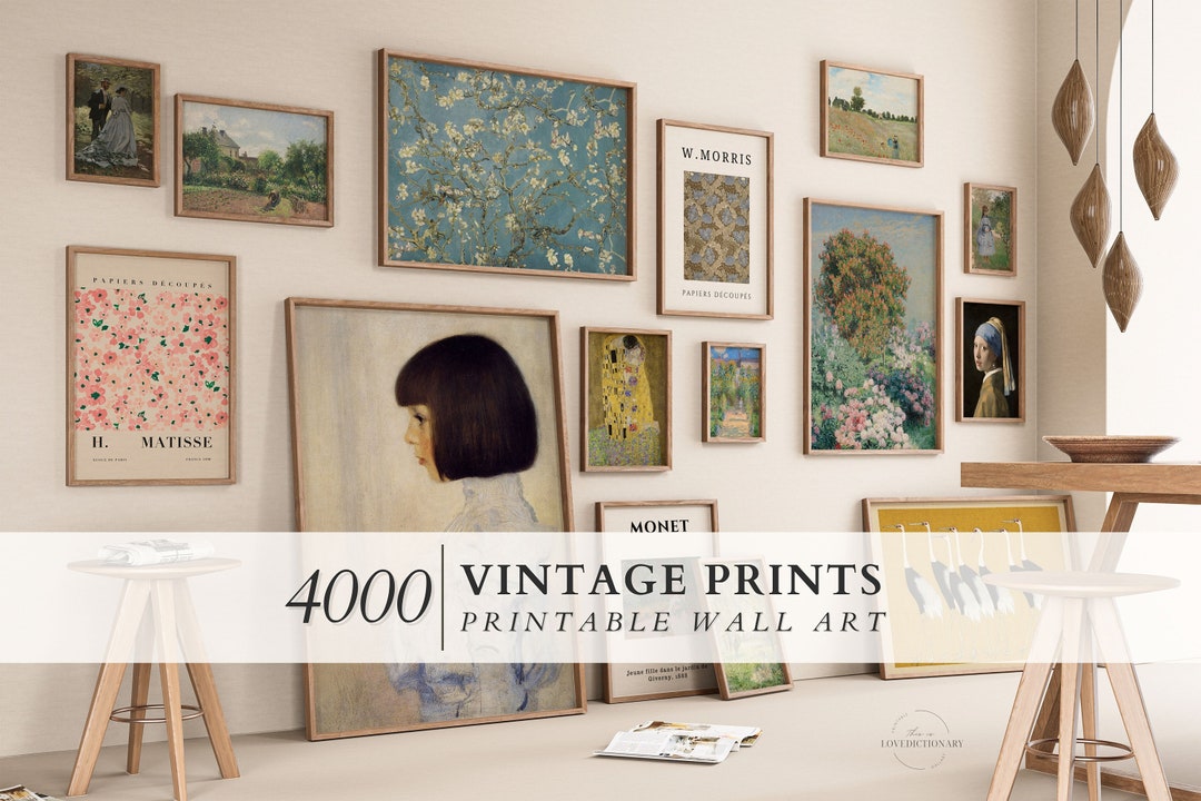 4000 Gallery Wall Set, MEGA BUNDLE MIX Set, Eclectic Wall Art, Japanese ...
