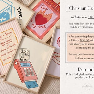 Trendy Christian Wall Art Bundle 100+ Colorful Bible Verse Prints ...