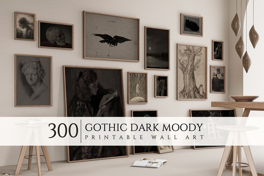 Dark Academia Decor, Mega Bundle Set of 300 Prints,moody Dark Printable ...