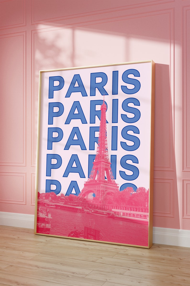 Preppy Travel Paris Travel Print Digital Art Download - Etsy