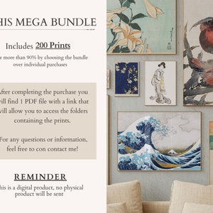 Maximalist Japanese Wall Art, Eclectic Vintage Gallery Wall Set ...