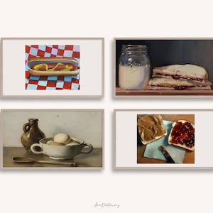 FRAME TV Art Vintage Kitchen Bundle, Vintage Kitchen Paintings, Dining ...