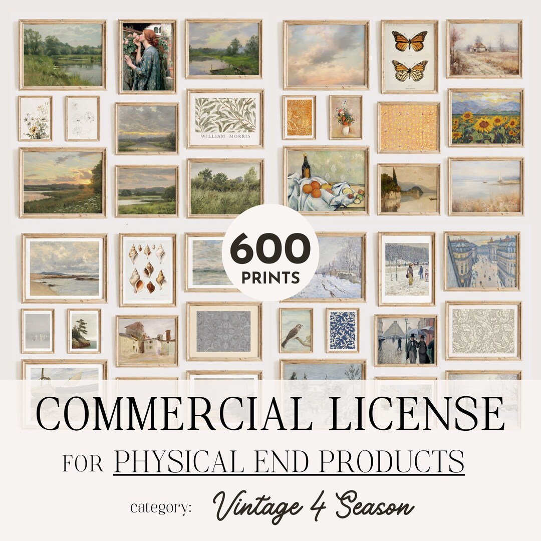 Commercial License for Set of 600 Wall Art Bundle, Poster Set License ...