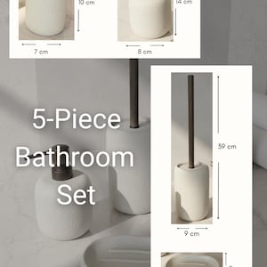 Stone Texture Bathroom Set, Modern Bath Accessories, Soap Dispenser Set ...