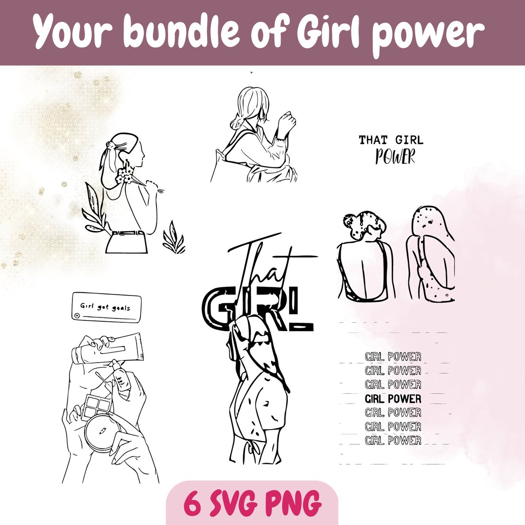 SVG Bundle, Girly SVG Bundle, That GIRL Svg Shirts, Girl Power Gift ...