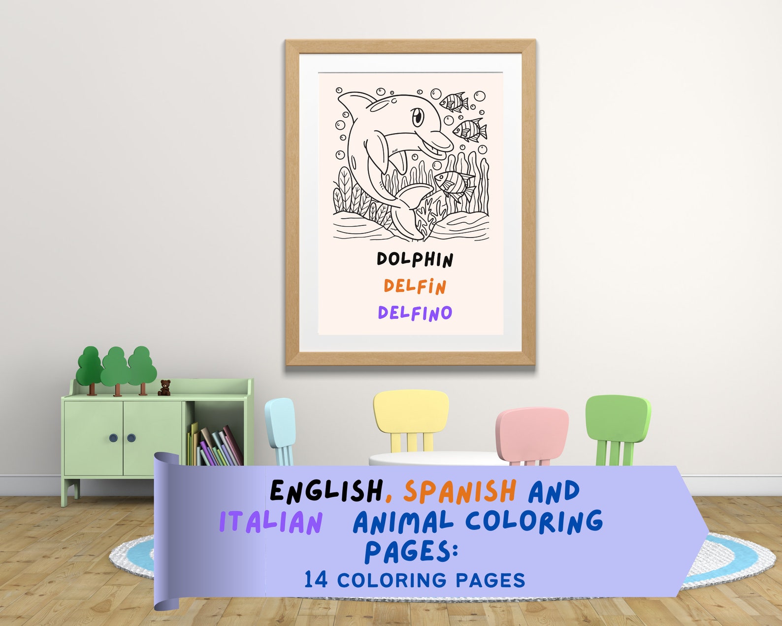 BILINGUAL / TRILINGUAL Coloring Pages in English, Spanish and Italian ...