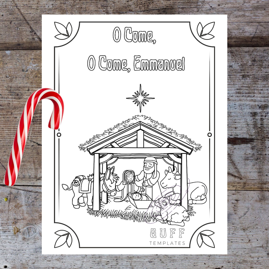 Christmas Nativity Coloring Page | Instant Download | Christmas ...