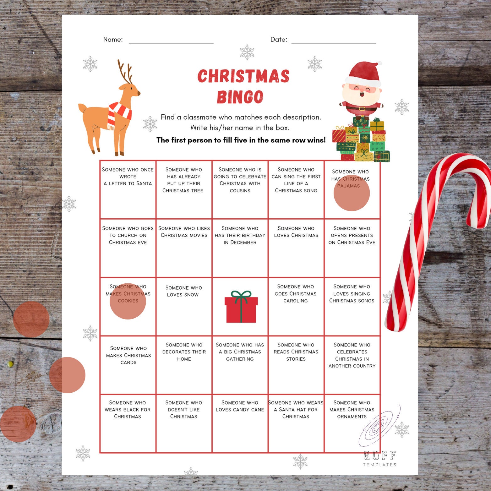 Christmas Bingo | Printables | Instant Download | Bingo | Kids Activity ...