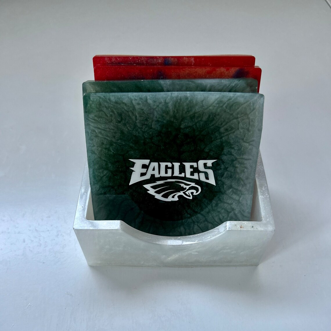 Philly Special Coaster Set | With Holder | Made to Order - Etsy
