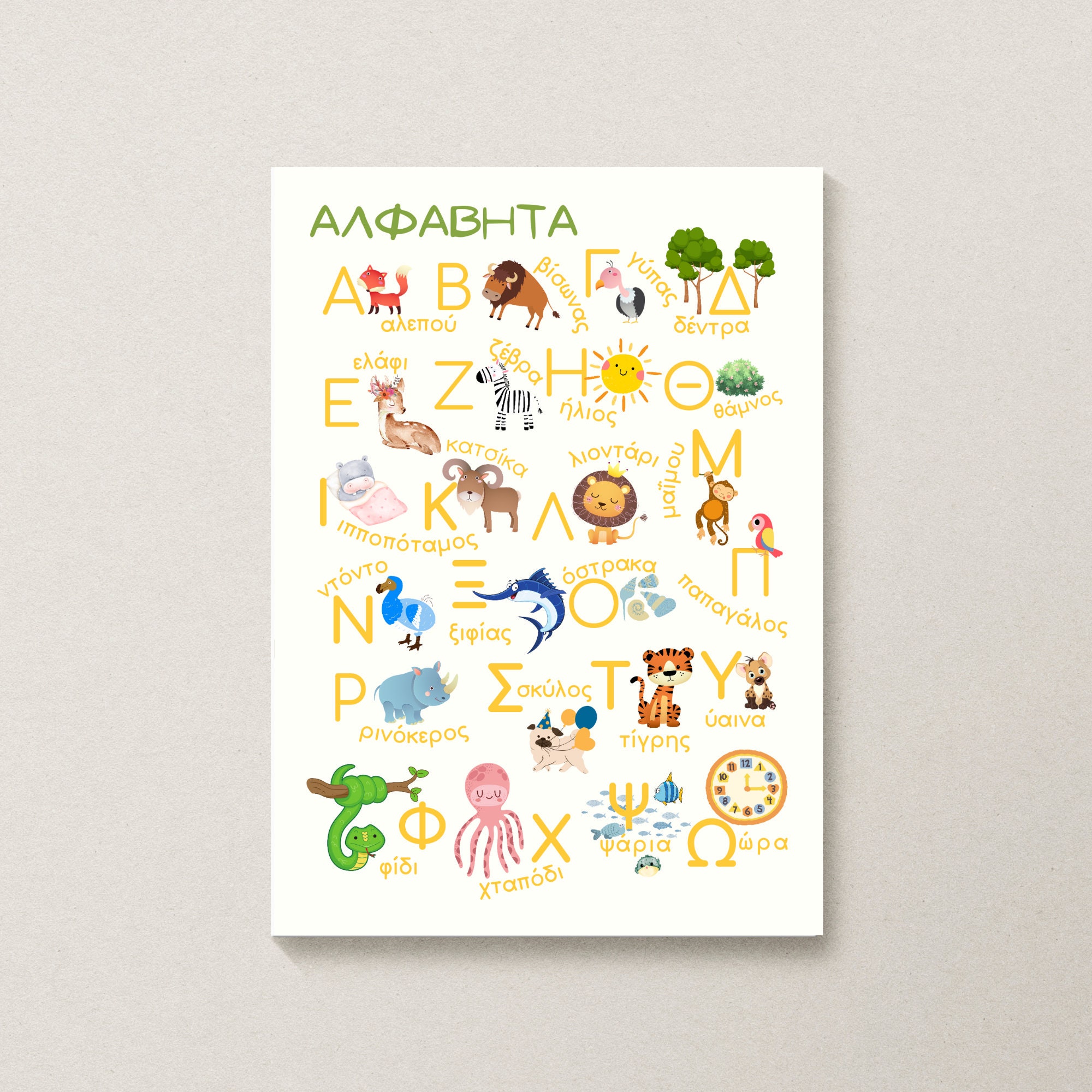 Greek Alphabet Poster, Greek Letters, Kids Learn Greek, Greece ...