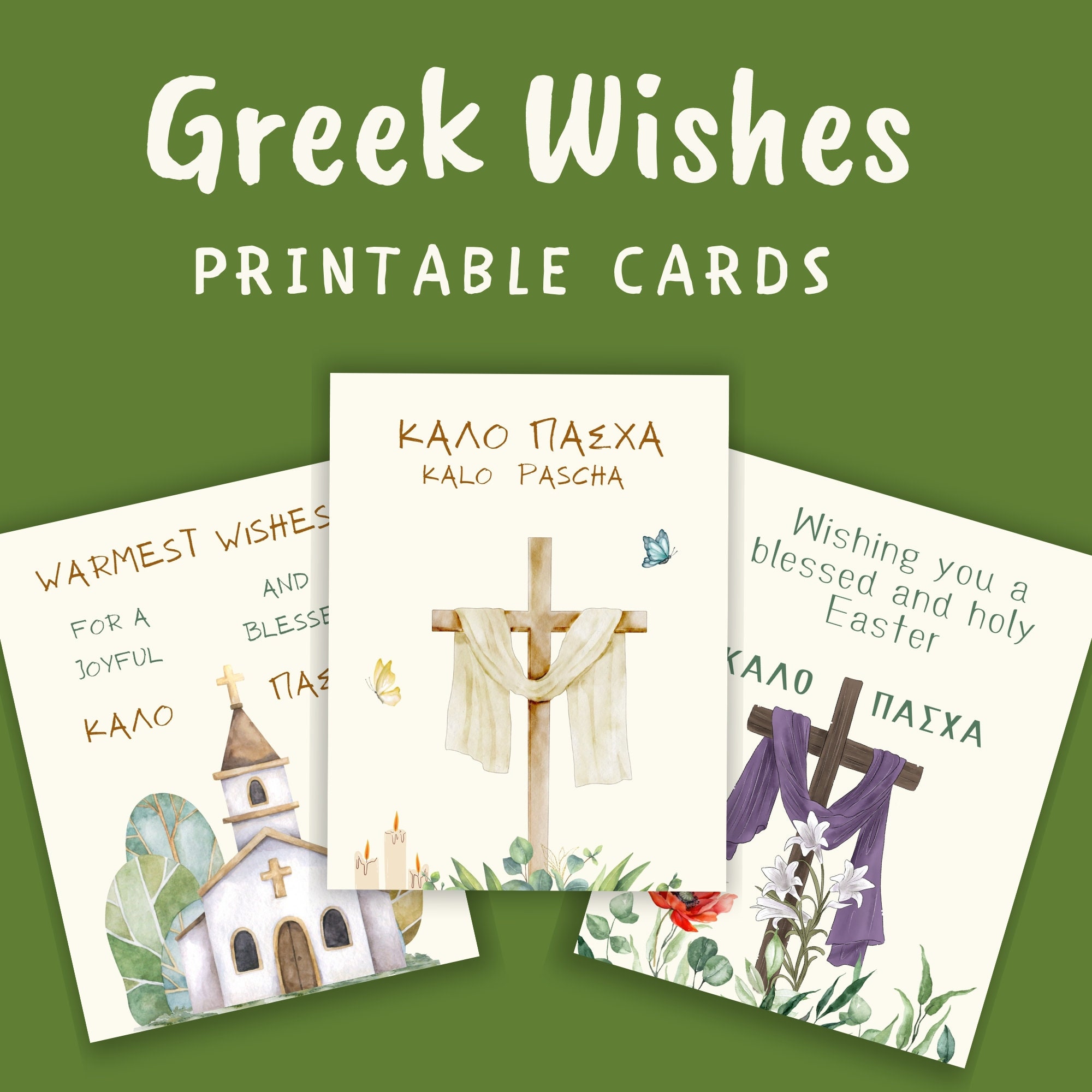 Greek Easter Card, Greek Easter Greeting, Greek Orthodox Easter, Kalo ...