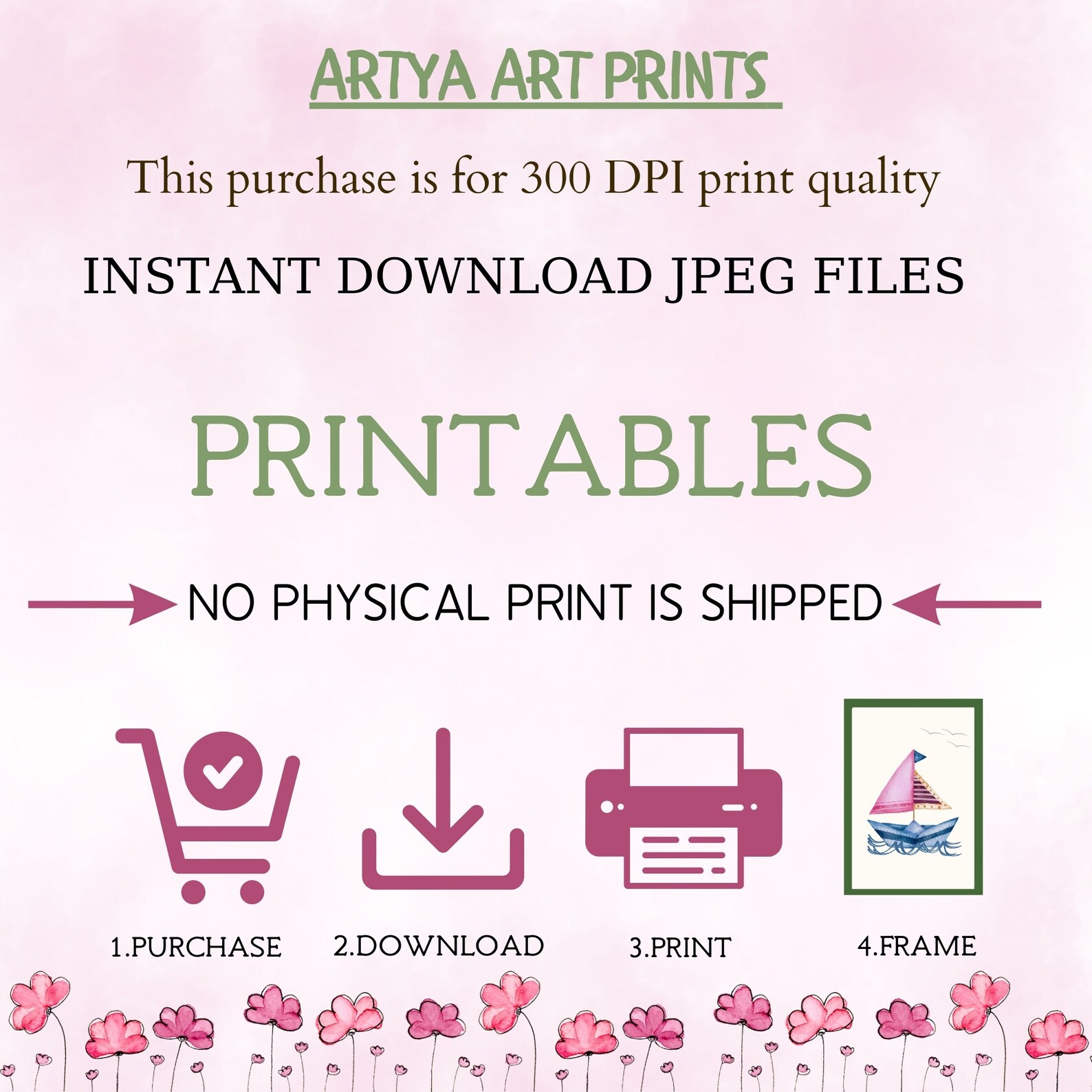 Be Happy Printable Poster for Girls Room Pink Watercolour - Etsy