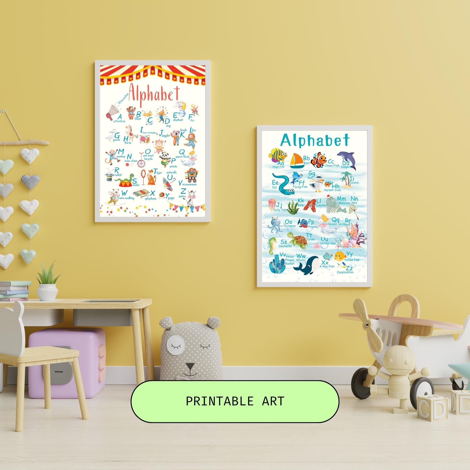 Alphabet Circus Themed Print, ABC Educational Poster, Montessori ...