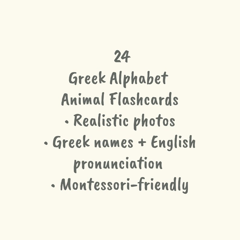 GREEK Alphabet Flash Cards, Kids Learning Greek, Greece Words, Animals ...