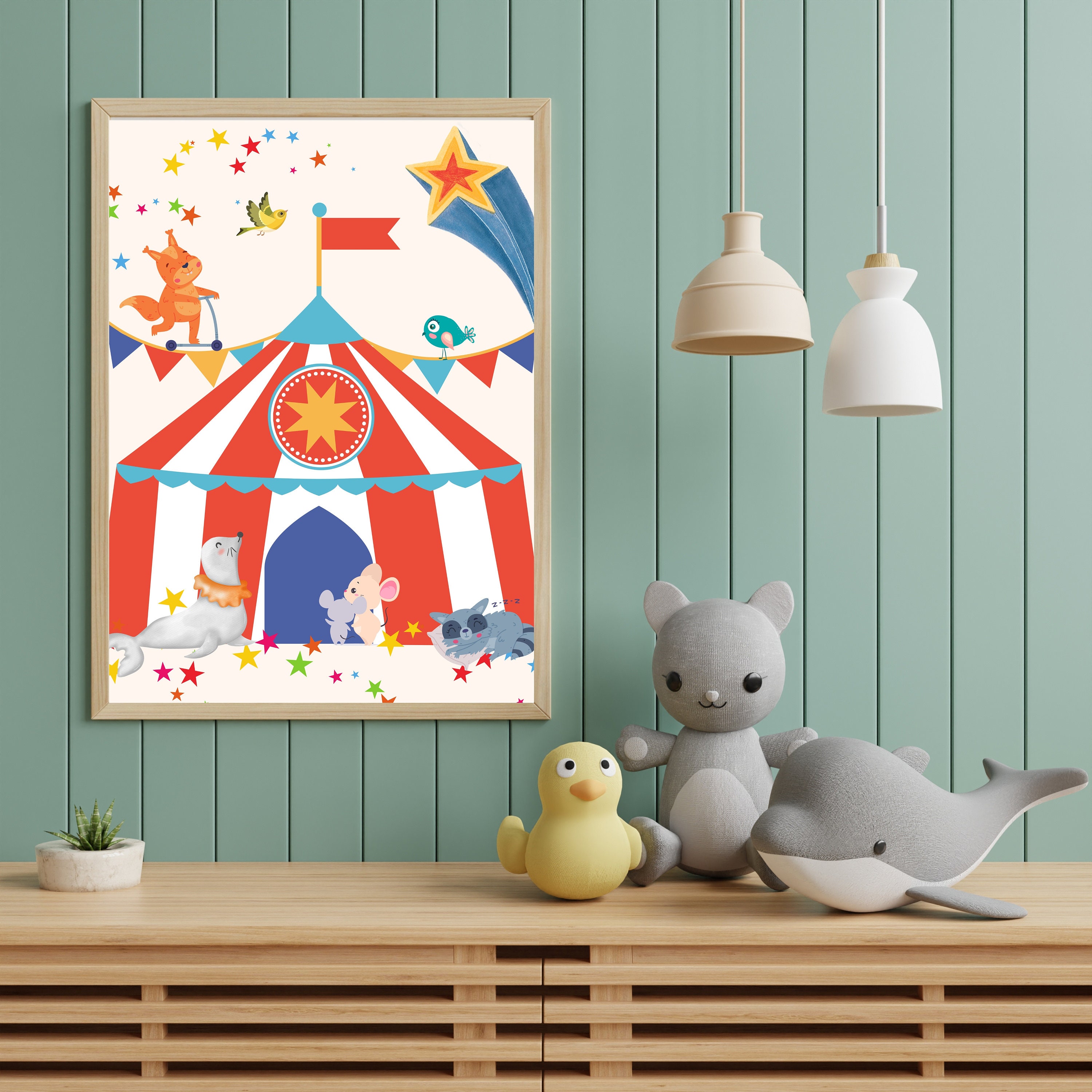 Circus Nursery Set of 6 Prints in High Resolution Circus - Etsy