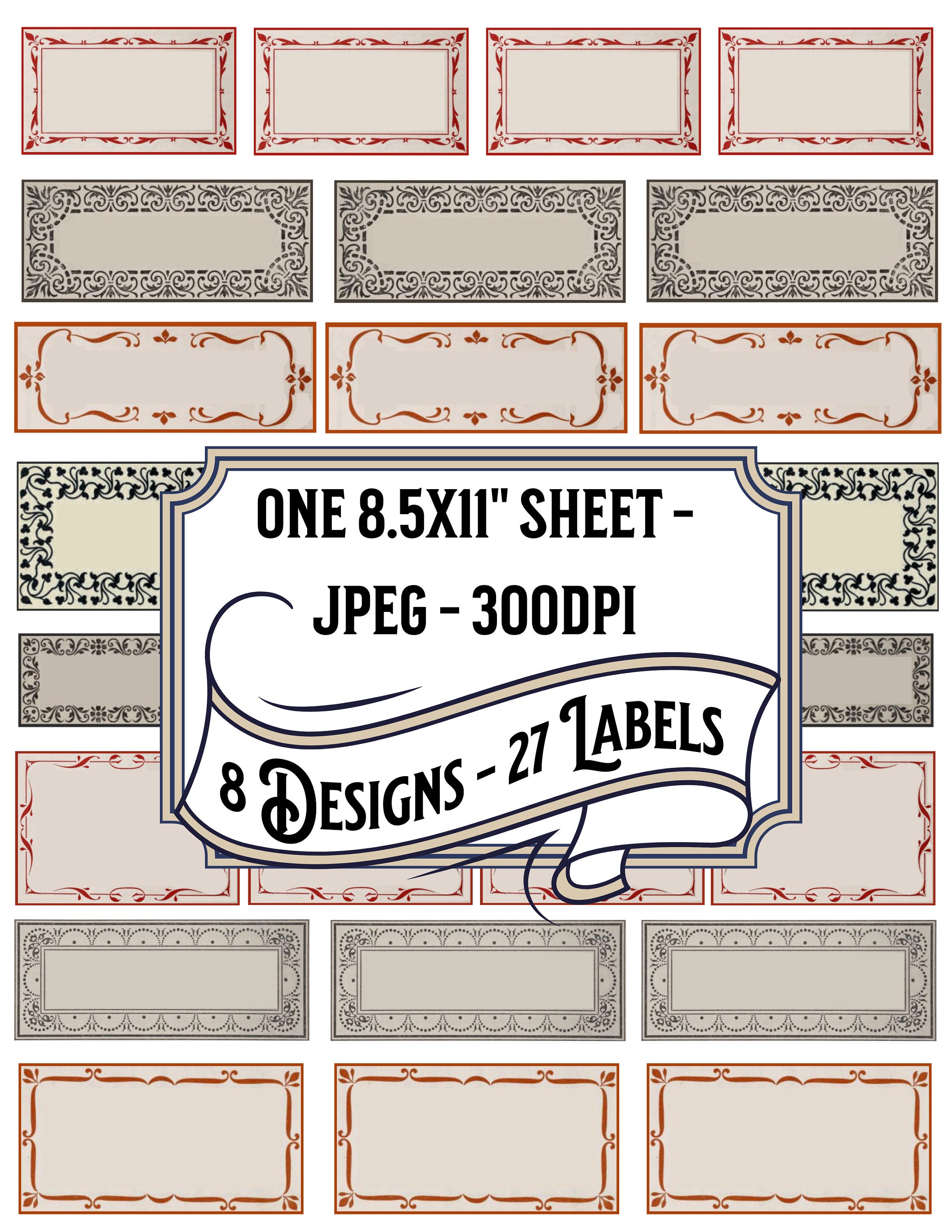 DIGITAL PRINTABLE Blank Labels / Tags | Vintage Apothecary Junk Journal ...