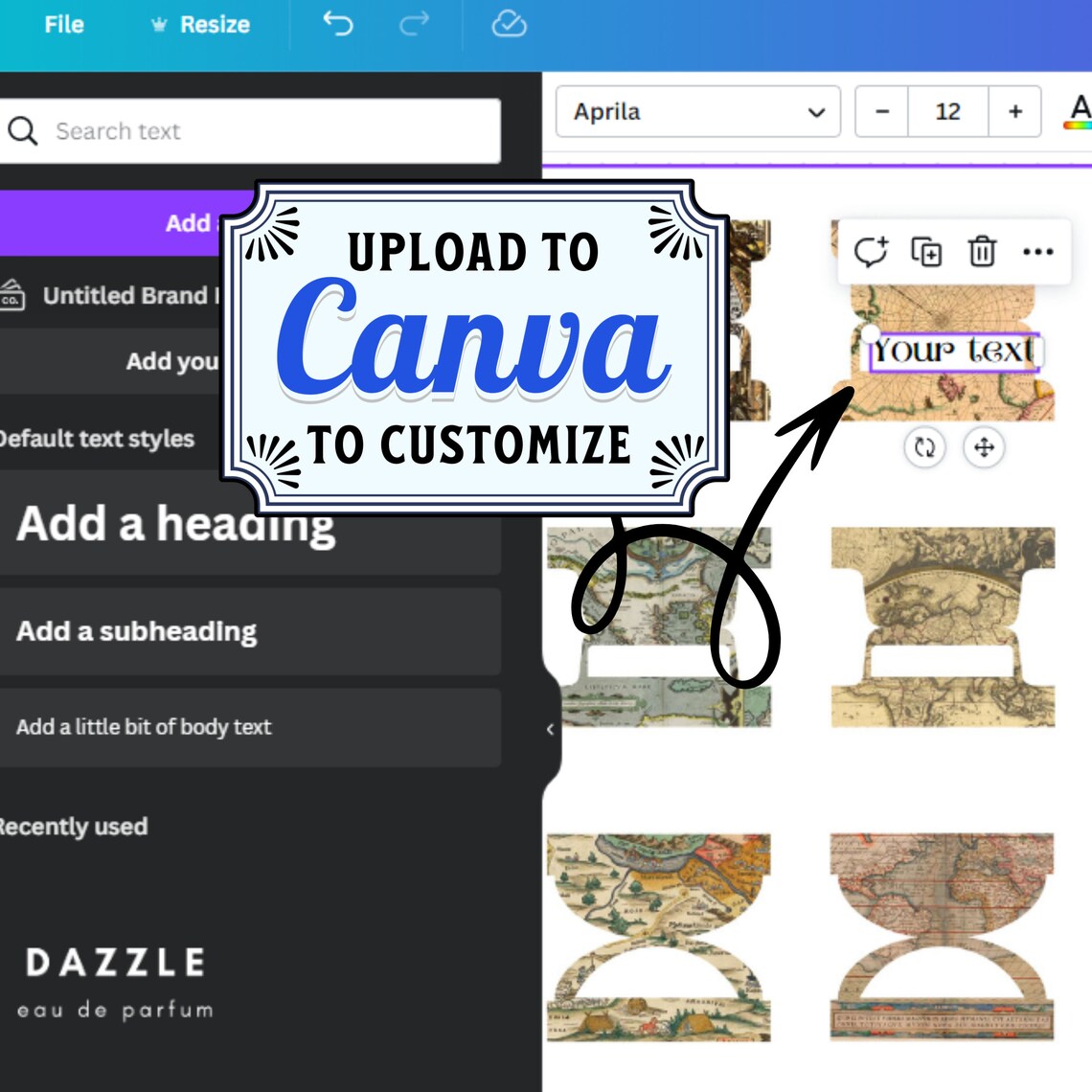 DIGITAL PRINTABLE Vintage Maps Divider Tabs | Cartography Ephemera Tabs ...