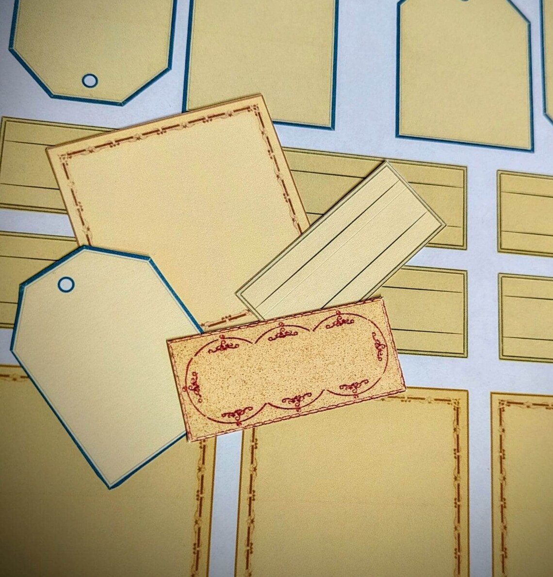 DIGITAL PRINTABLE Blank Labels / Tags Vintage Apothecary Junk Journal ...