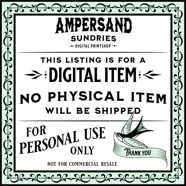 DIGITAL PRINTABLE Vintage Sea Monster Tags & Stamps | Cartography ...