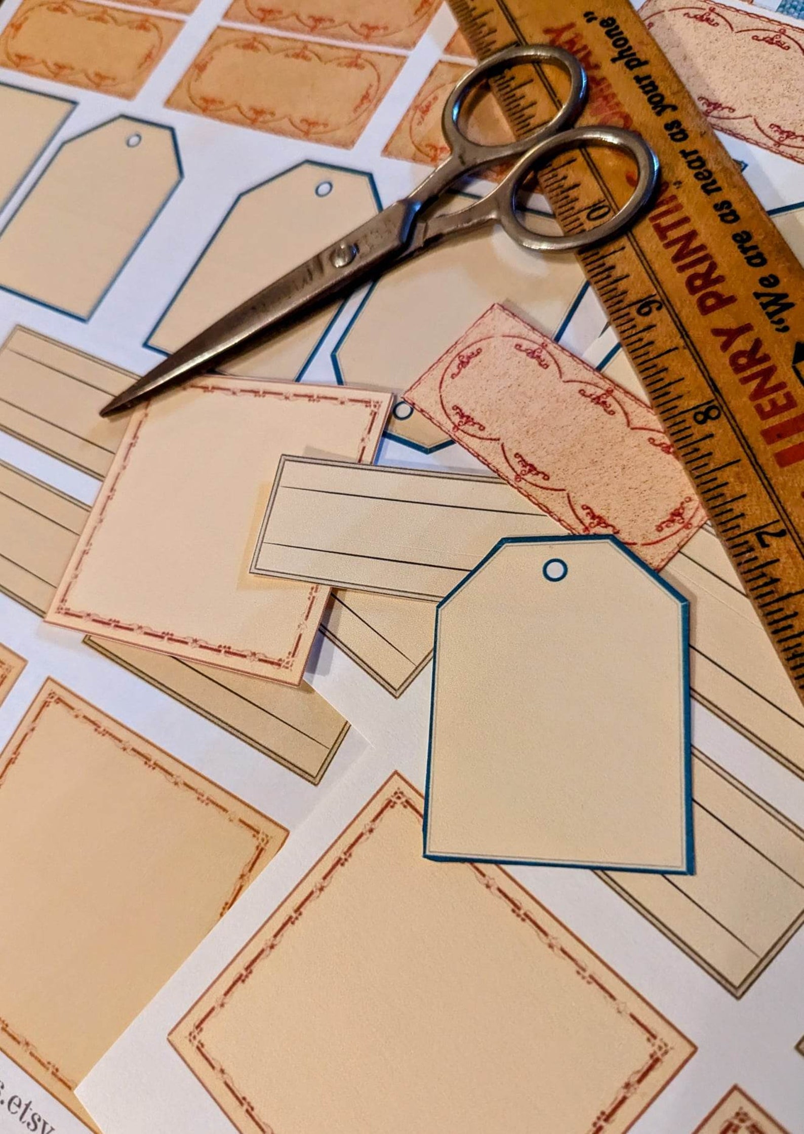 DIGITAL PRINTABLE Blank Labels / Tags Vintage Apothecary Junk Journal ...