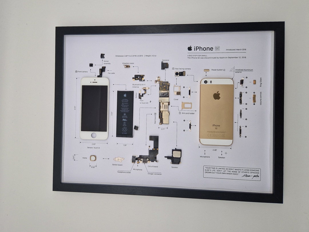 IPhone SE Picture Frame, iPhone Disassembled, iPhone Teardown Templates ...